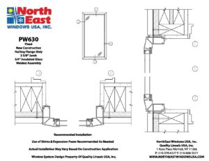 PW630 NAILING FLANGE ONLY - NORTHEAST WINDOWS USA